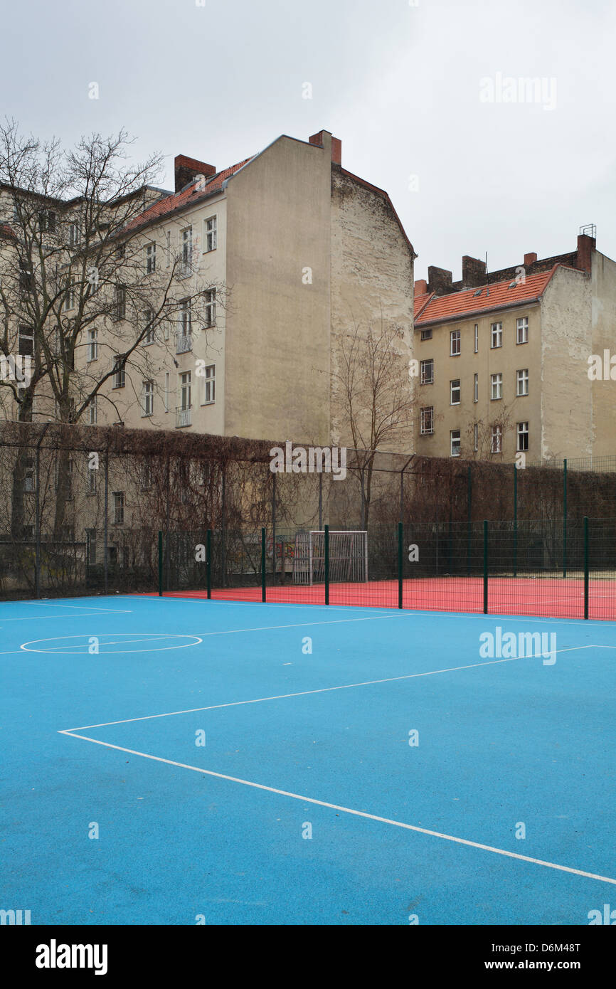 Berlin, Germany, in the sports field Schierker Selkstrasse street ...