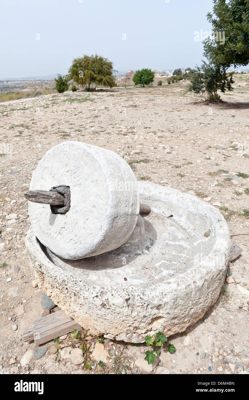 Cyprus, Kouklia - Millstone at the sanctuary of the Paphian Aphrodite ...