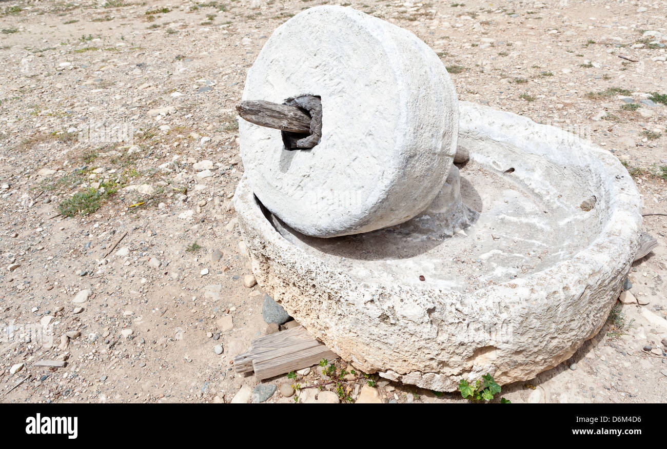 Cyprus, Kouklia - Millstone at the sanctuary of the Paphian Aphrodite ...