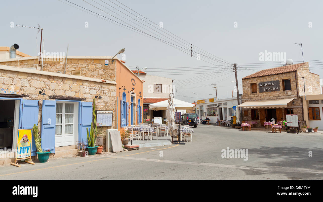 Cyprus, Kouklia - Market square Stock Photo - Alamy