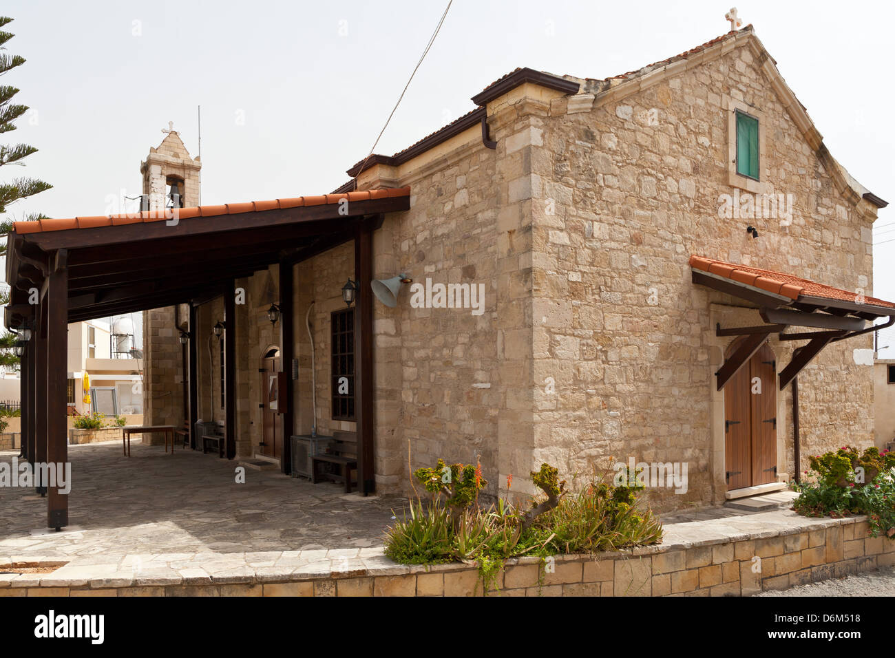 Cyprus, Kouklia - Church at the market square Stock Photo - Alamy