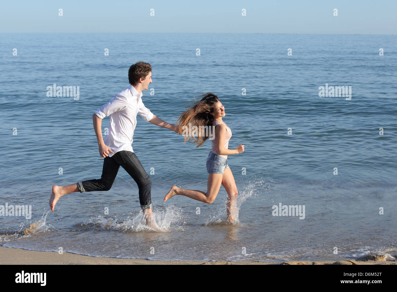 Man chasing girl hi-res stock photography and images - Alamy