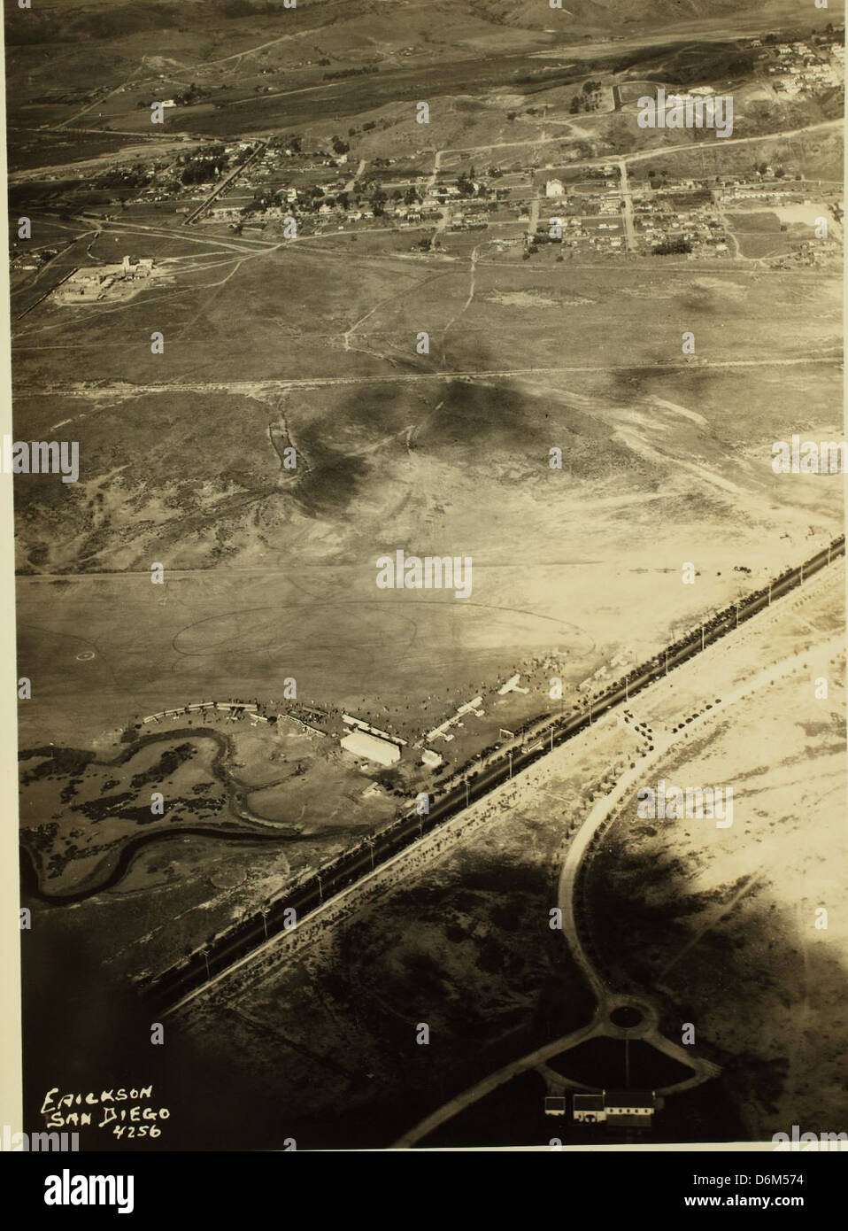 This image depicts Ryan Airfield at Dutch Flats, an early aviation site ...