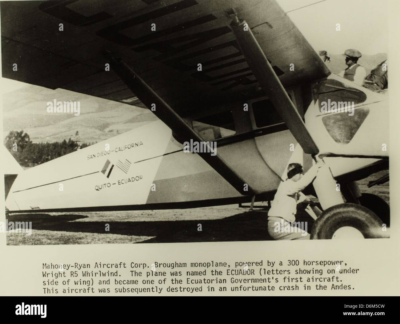 The Gildred Brougham, a Ryan B-1 aircraft, was used for agricultural ...