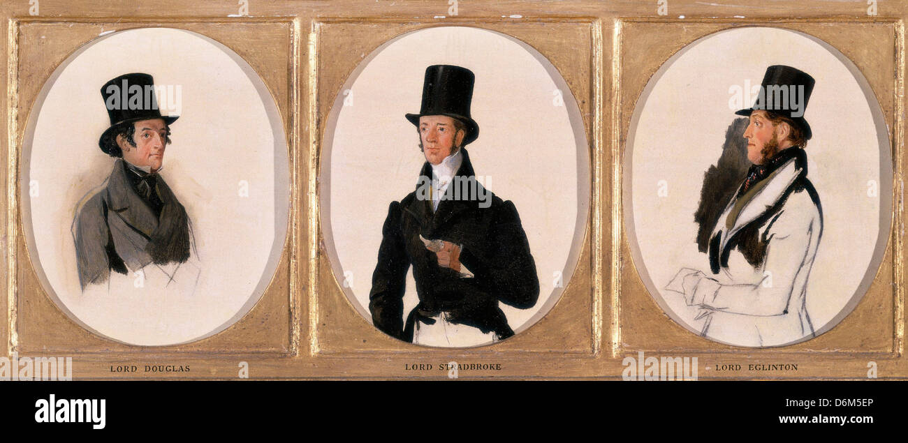 Richard Ansdell, Studies for Portraits of Lord Eglinton, Lord Douglas ...