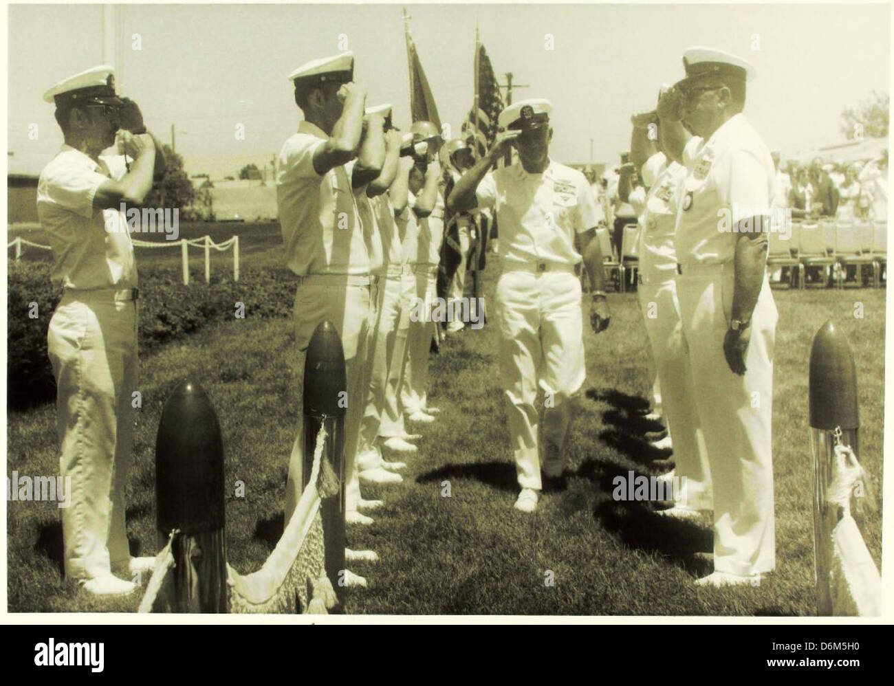This photo depicts military officers during an award ceremony ...