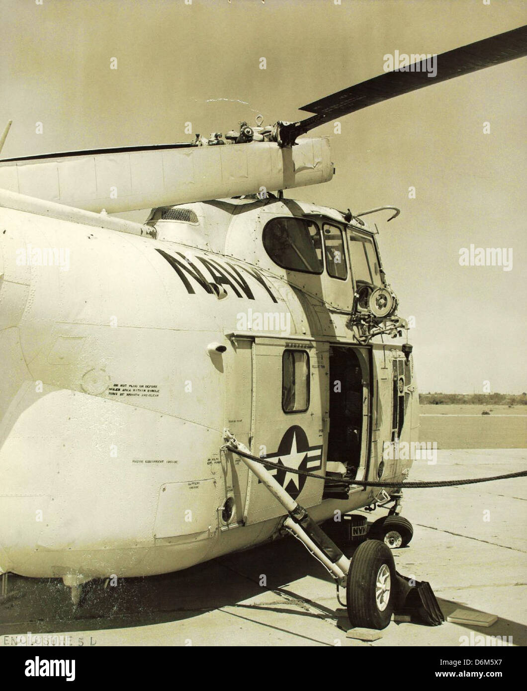 This image captures the aftermath of a Navy HO4S helicopter accident in ...