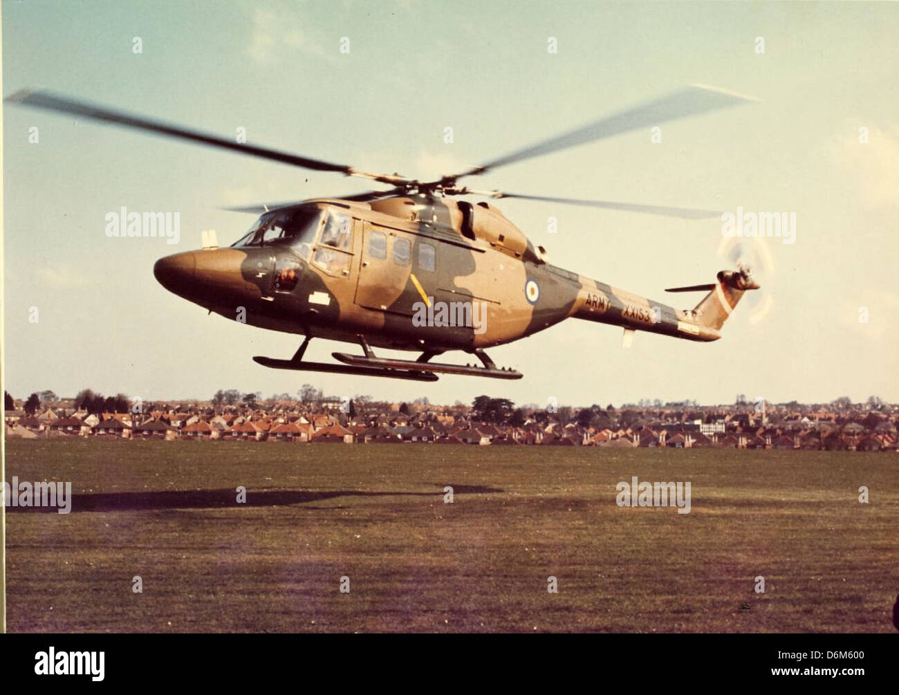 Royal Army Bell huey with skids NHHS Photo Stock Photo - Alamy