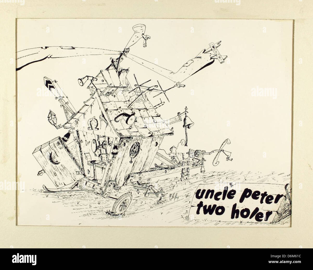 This cartoon drawing of Uncle Peter Two Holer from the NHHS collection ...