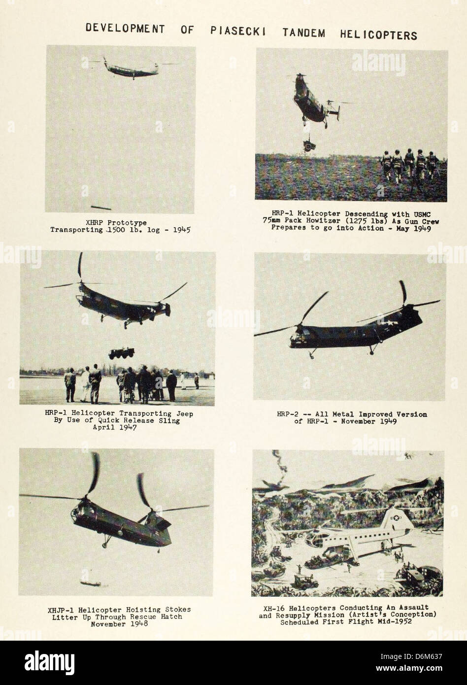 The Piasecki HRP series, including HRP-1 and HRP-2, were early tandem ...