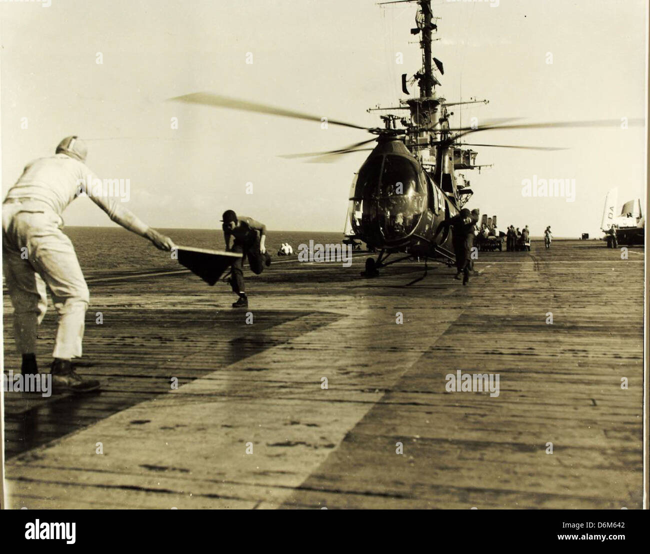 The HUP was a helicopter used by the U.S. Navy, seen here aboard a ...