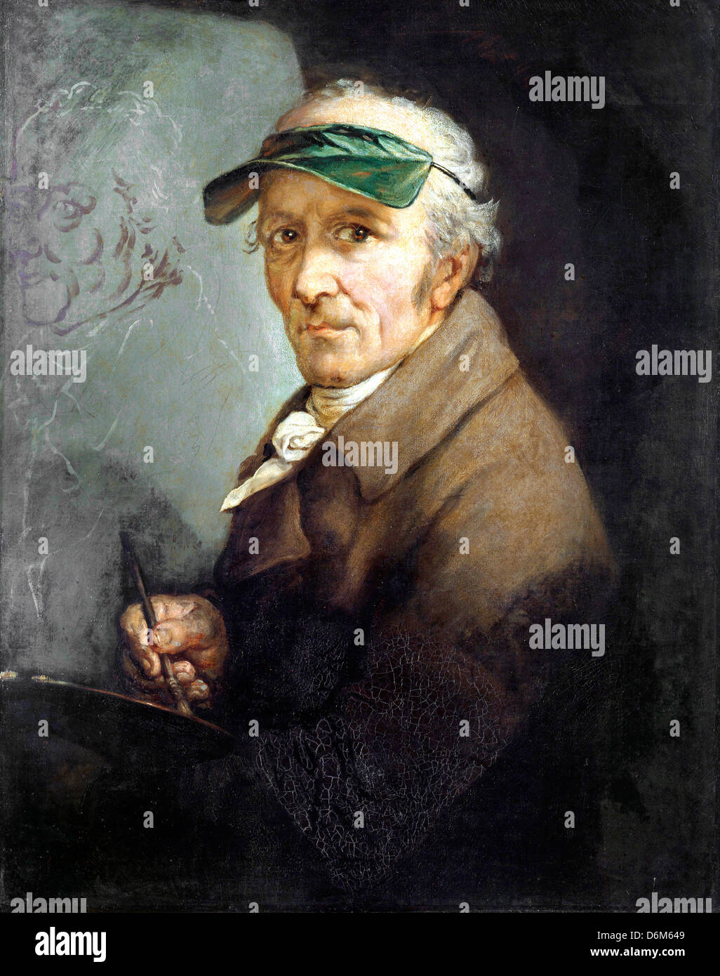 Anton Graff, Self-Portrait with Eye-shade 1813 Oil on canvas. Alte ...