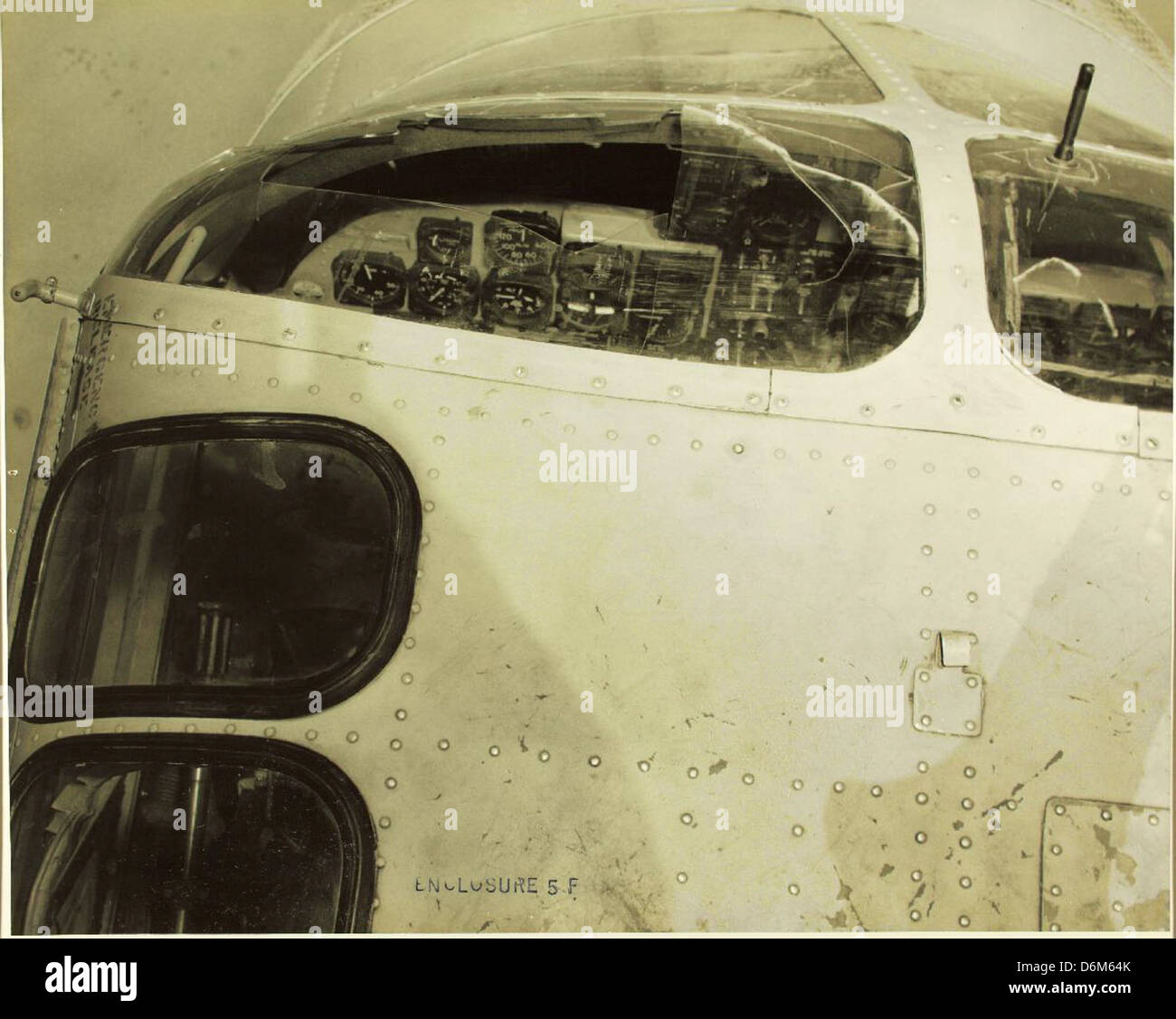 A closeup photograph from the Navy HO4S helicopter accident in Pecos ...