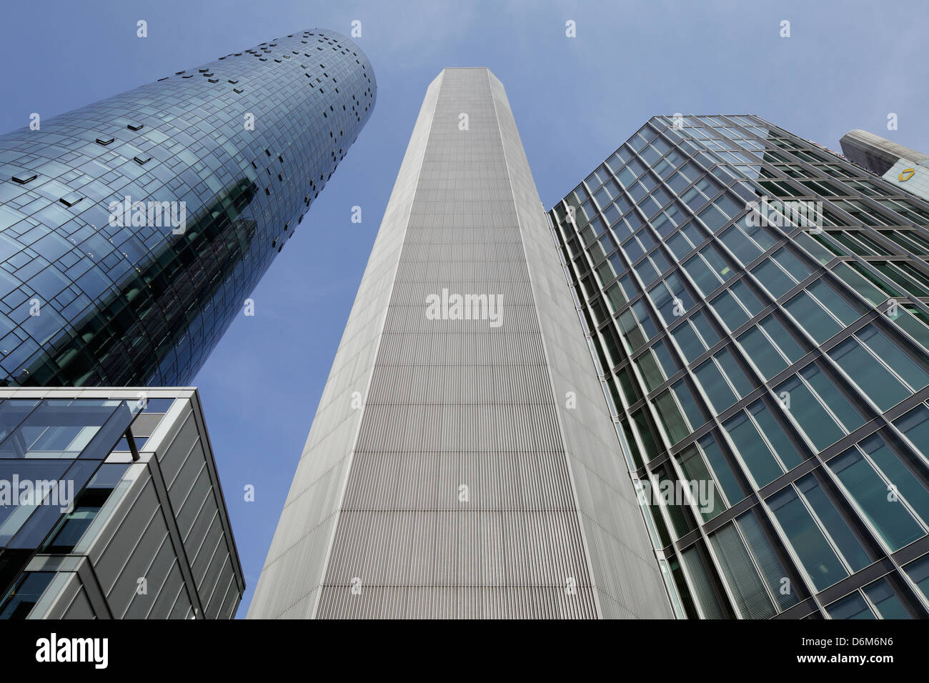 Frankfurt am Main, Germany, Main Tower and Garden Tower Stock Photo - Alamy