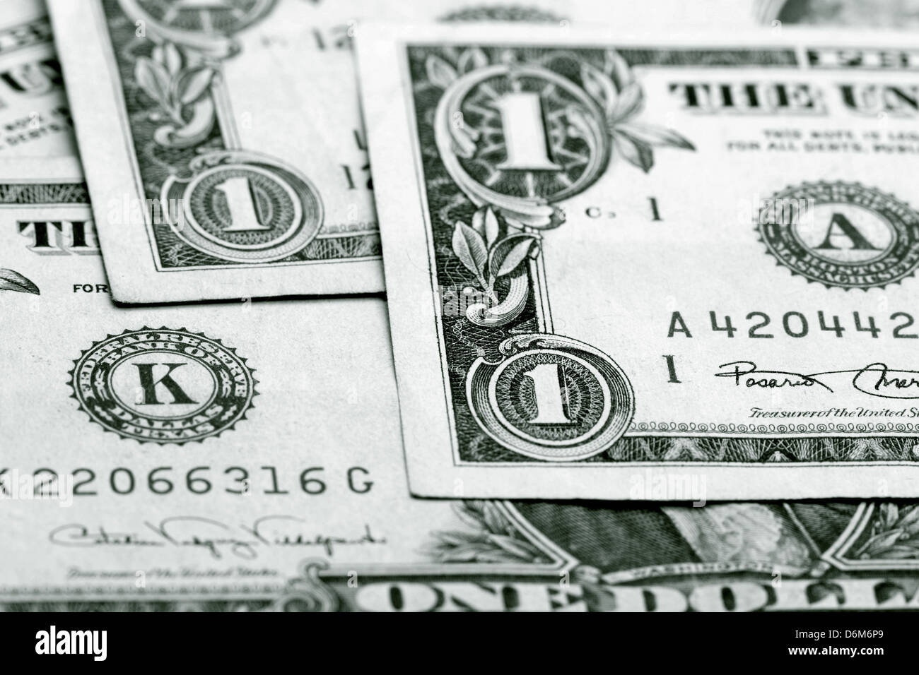 one dollar background macro close up Stock Photo - Alamy