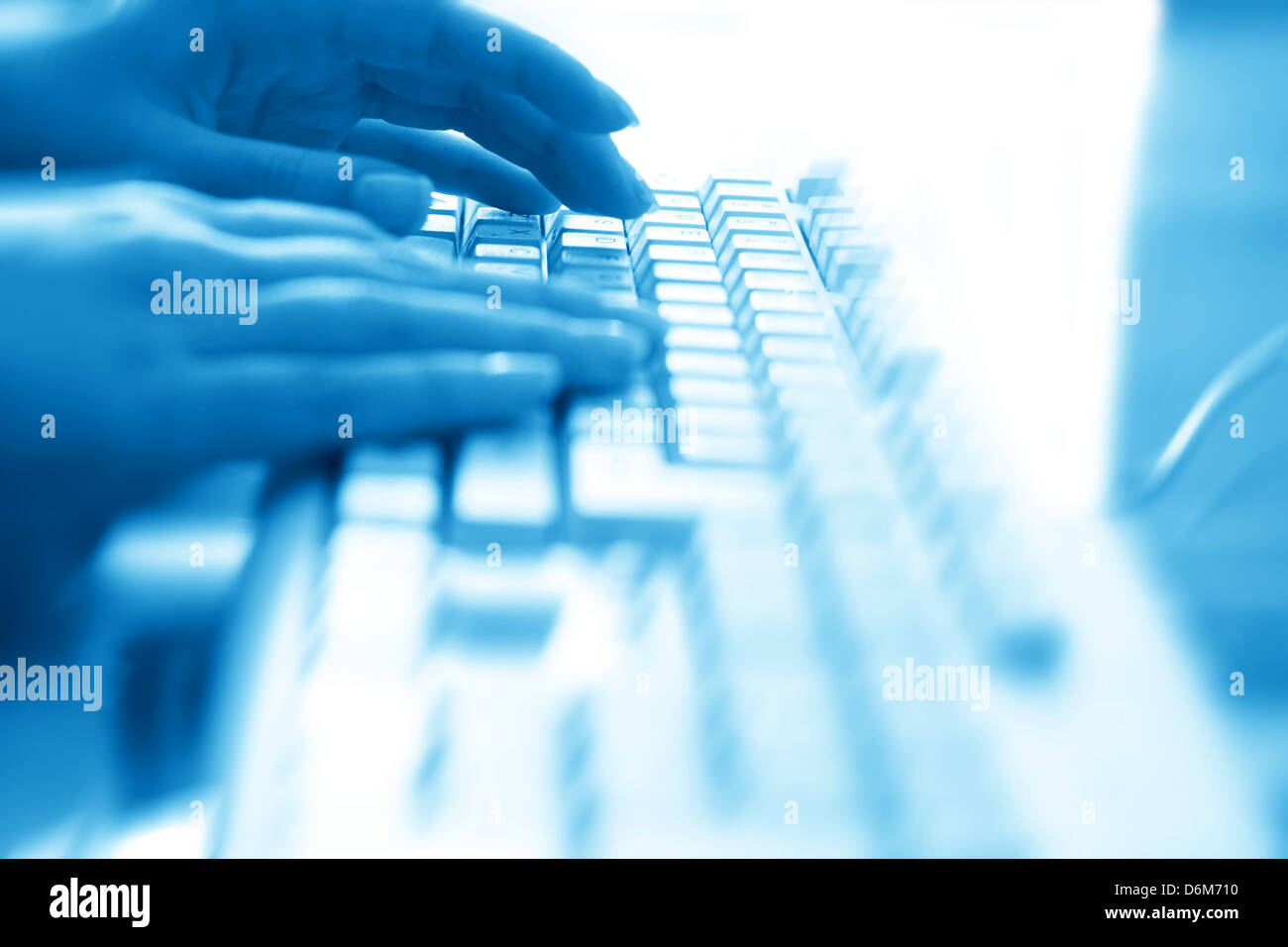 keyboard work hand background Stock Photo - Alamy