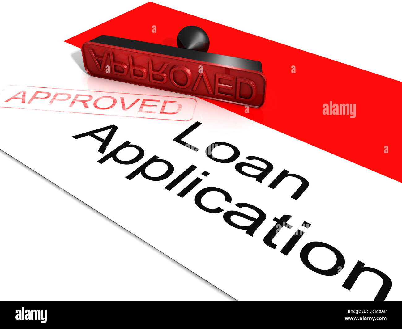 Loan Application Approved Showing Credit Agreement Stock Photo - Alamy
