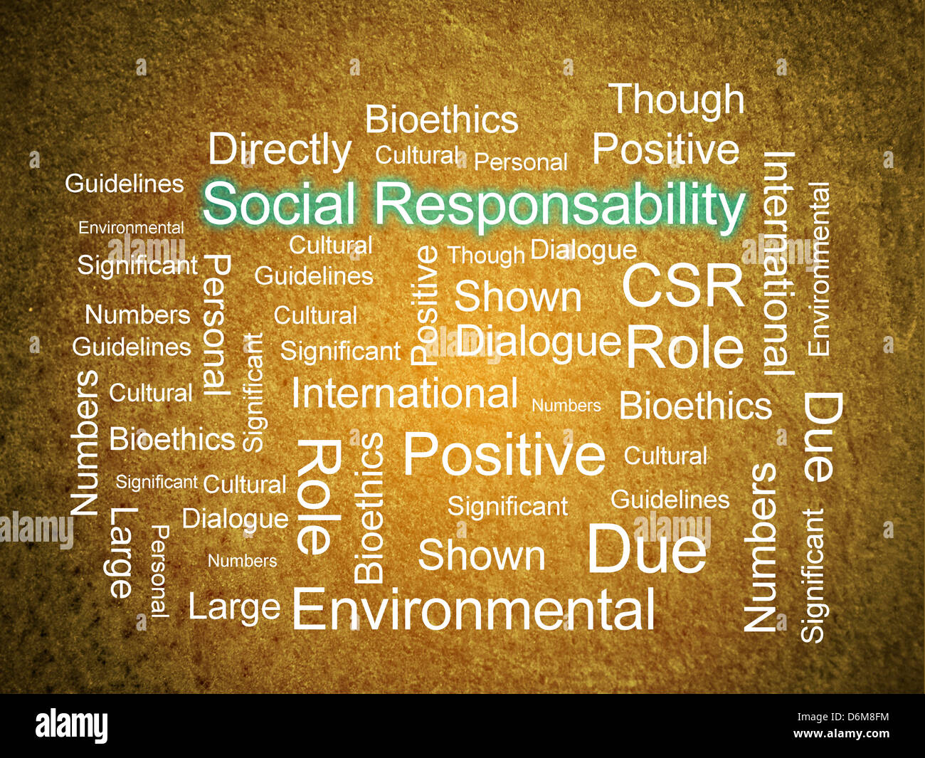 Corporate Social Responsibility in word collage Stock Photo - Alamy
