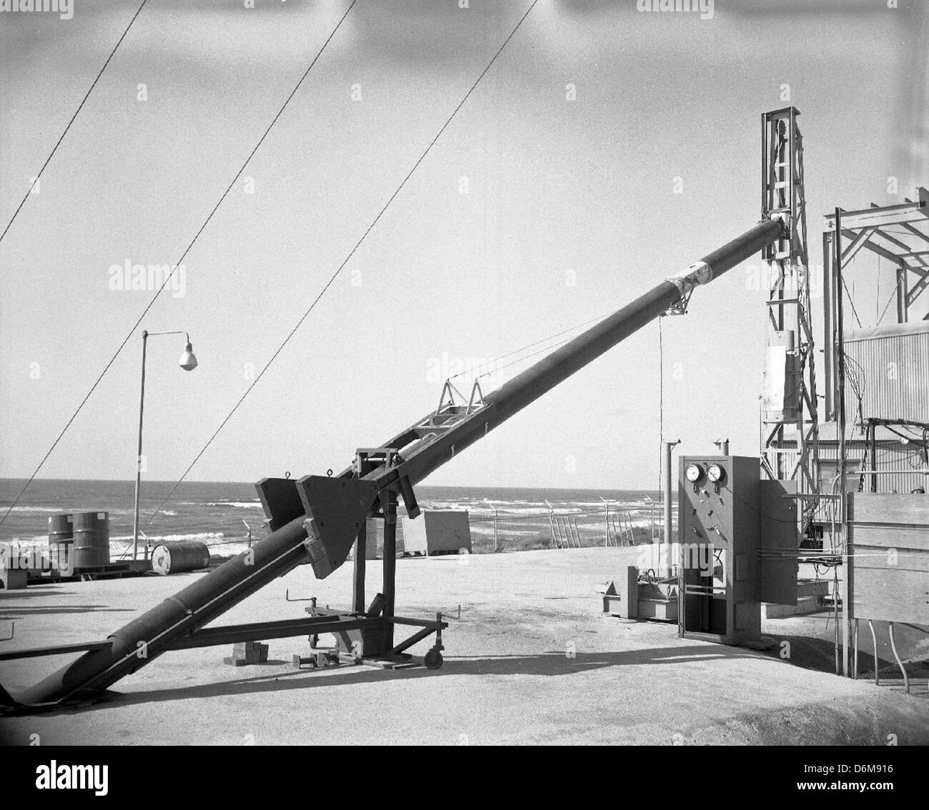 This image showcases the fully erected optical bore site at Point Loma ...