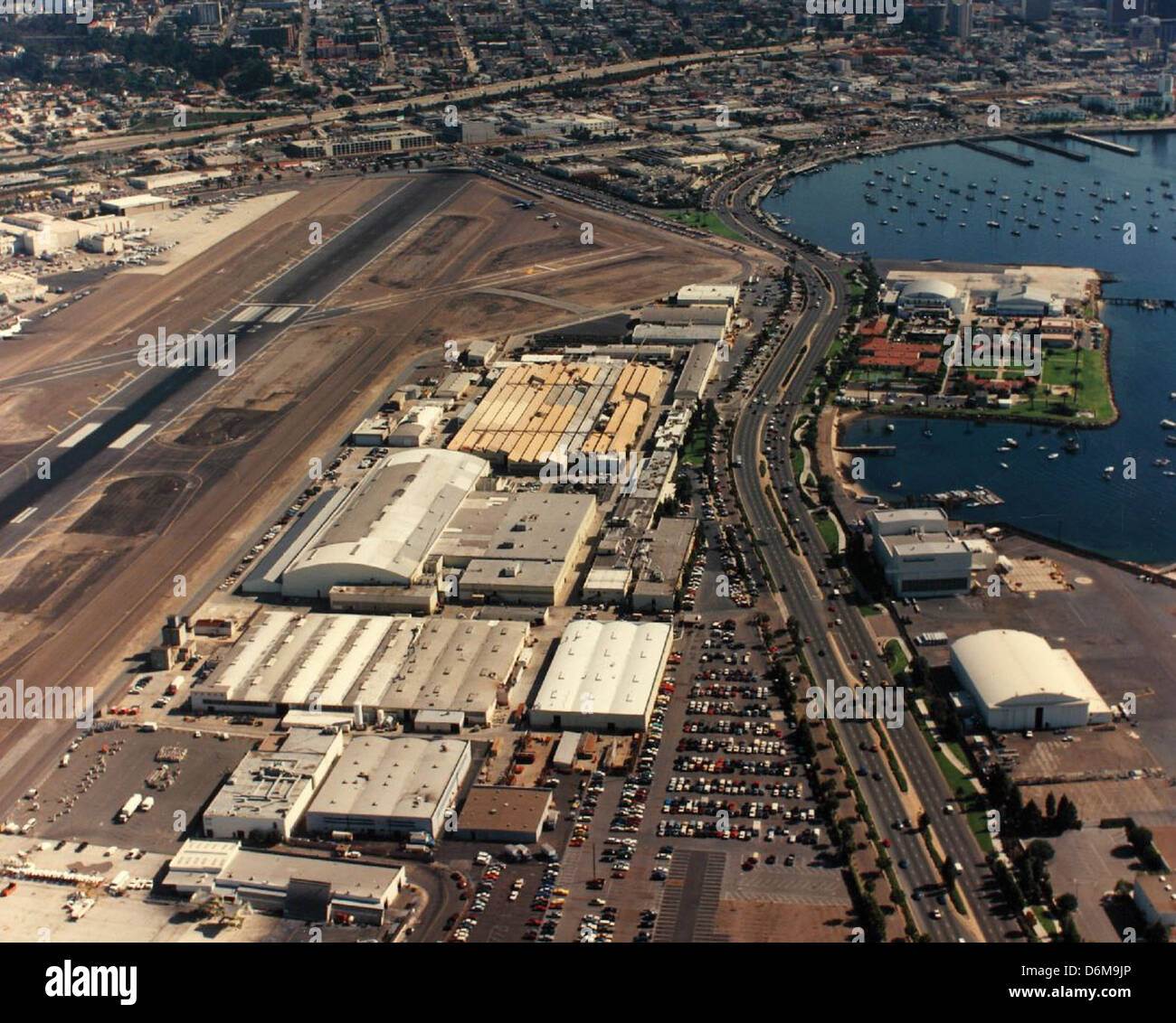 This photo shows Ryan Aeronautical's operations at Lindbergh Field in ...