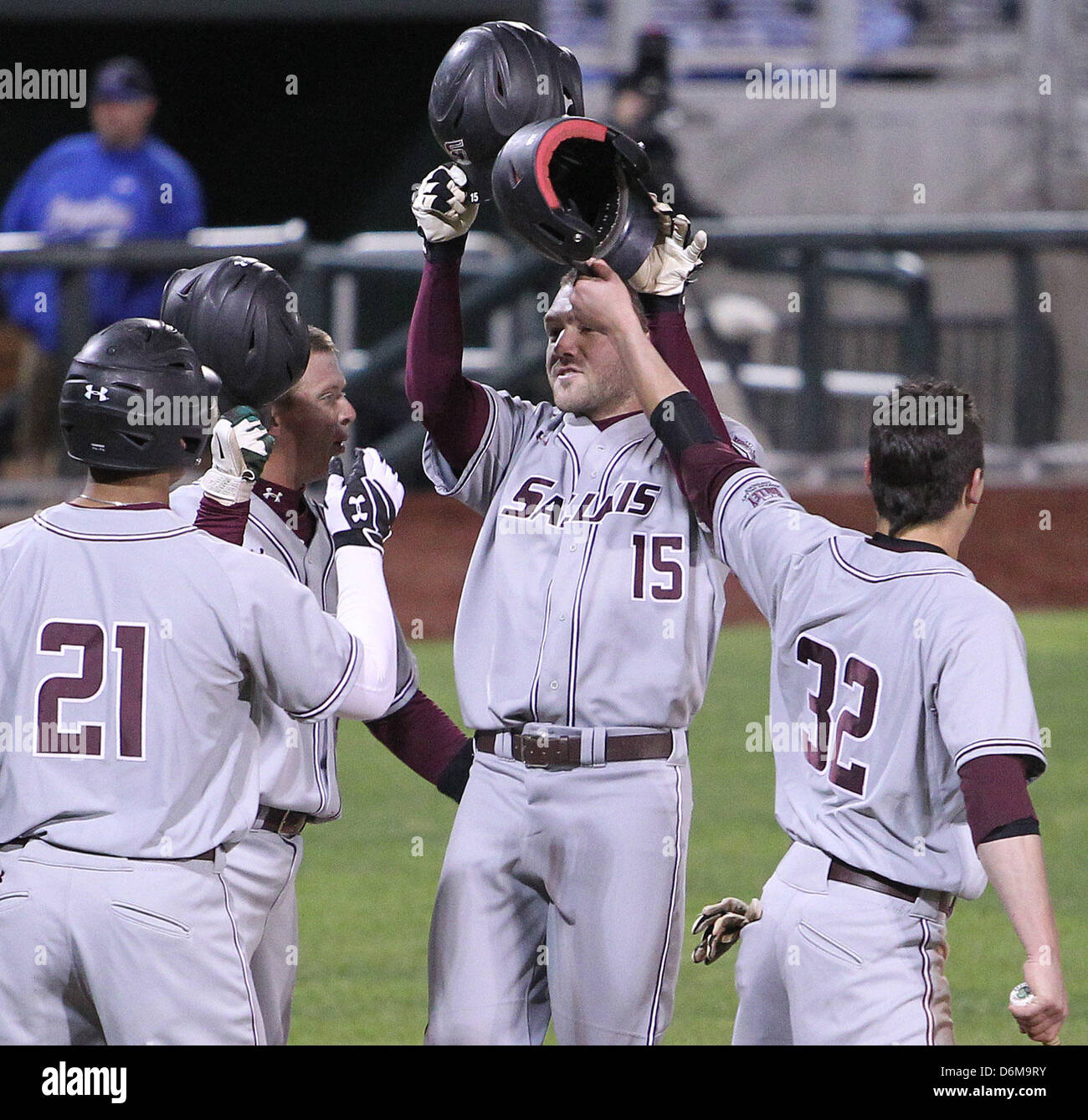 Omaha, Nebraska, USA. 19th April, 2013. Austin Montgomery #15 of ...