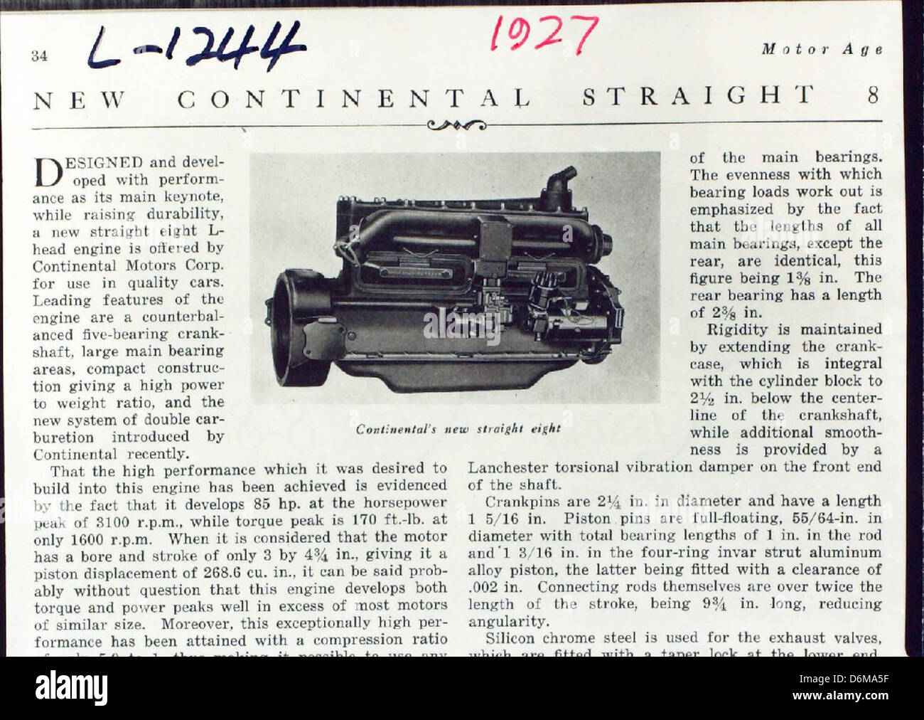 This photo from Continental Motors shows various engine uses ...