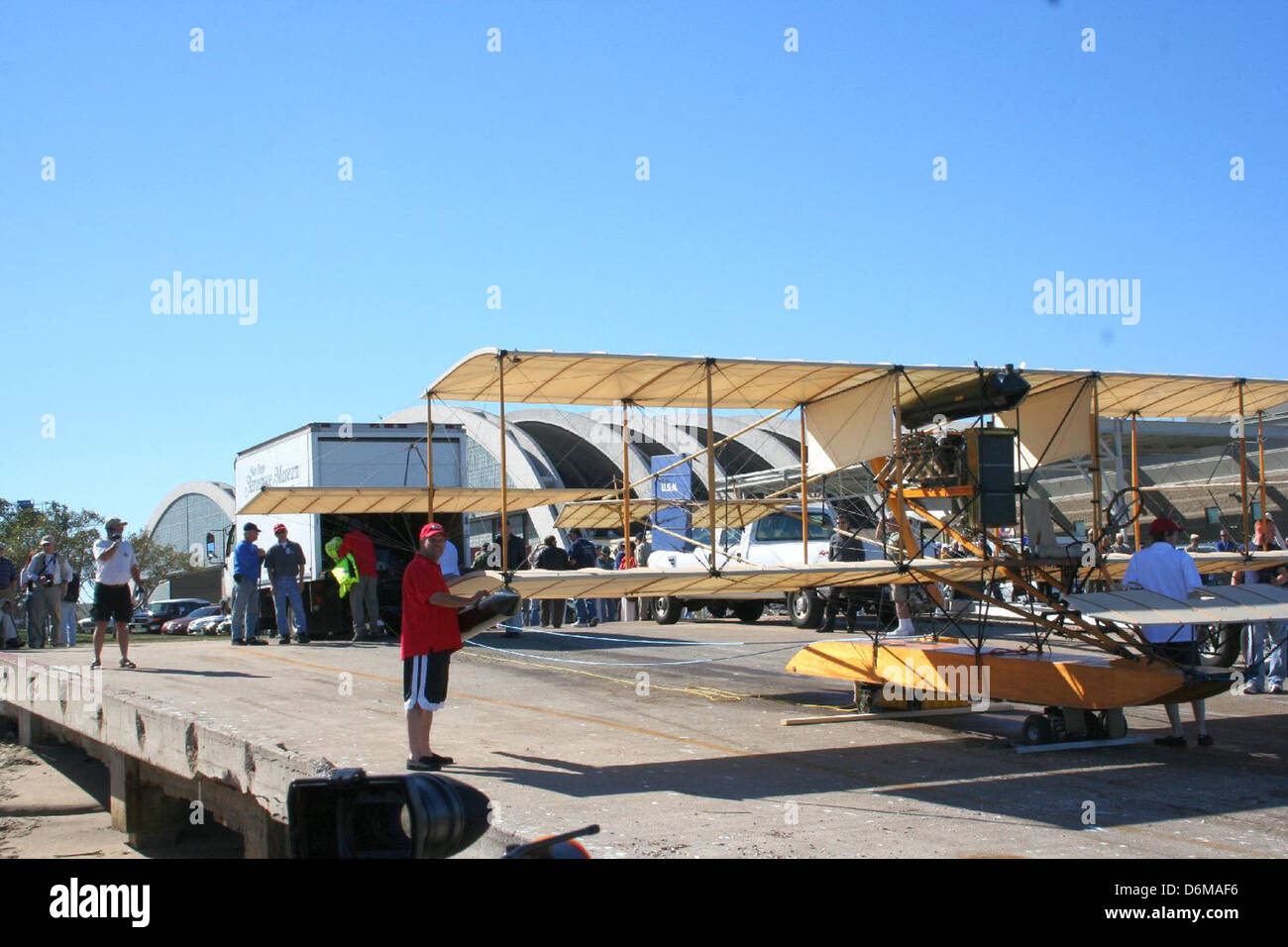 A reproduction of the A-1 aircraft, a significant naval aviation model ...