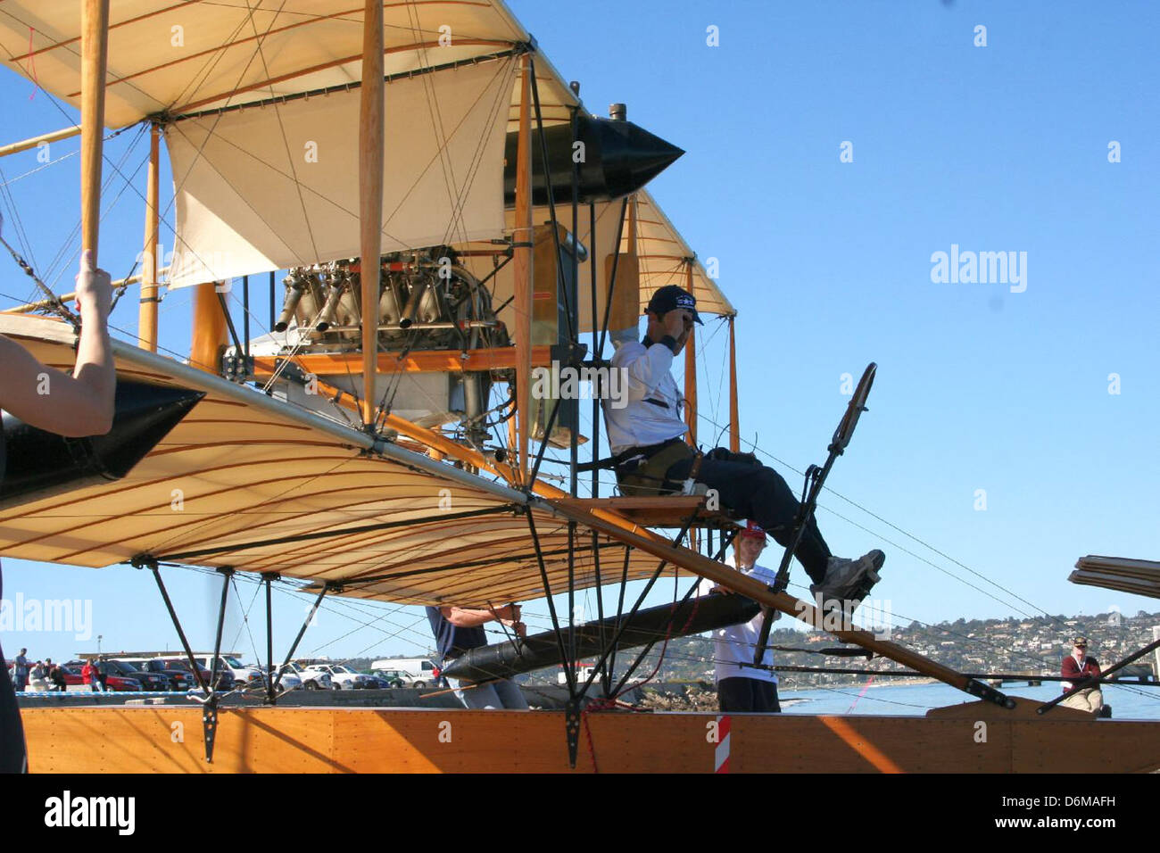 The A-1 reproduction taxi aircraft, a replica of the Curtiss A-1 ...