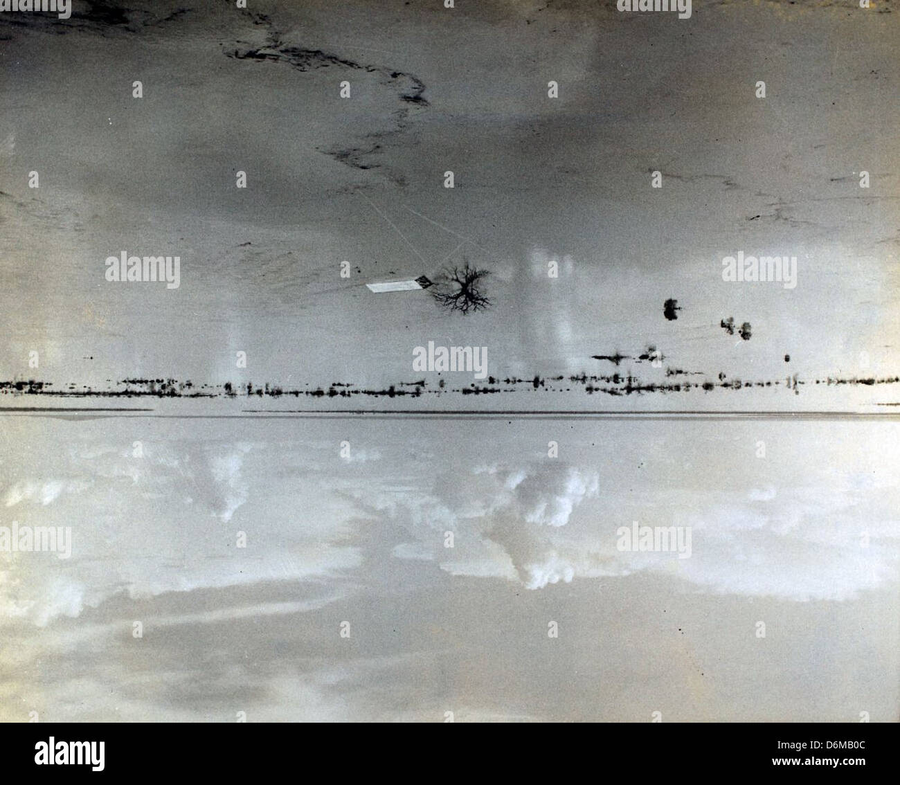 This photo captures the crest of flood waters in Tampico, Mexico ...