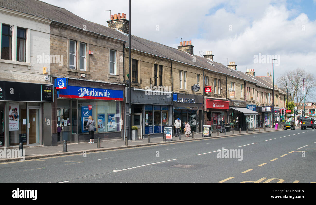 View along Gosforth High Street Gosforth north east England UK Stock ...