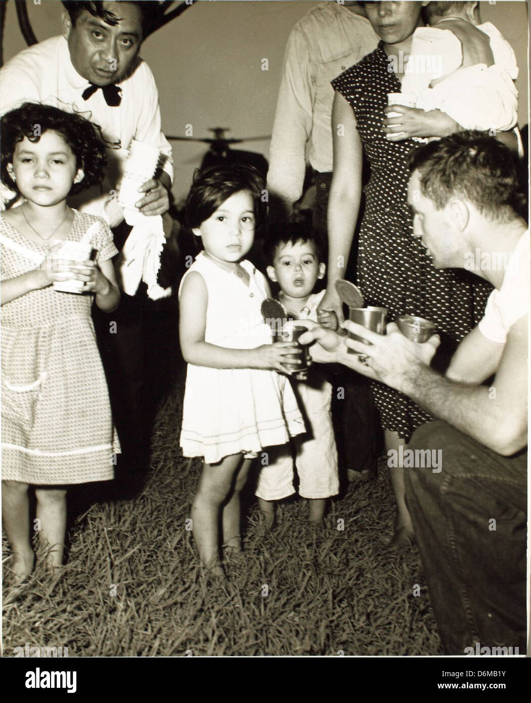 This photo depicts the humanitarian efforts following Hurricane Janet ...