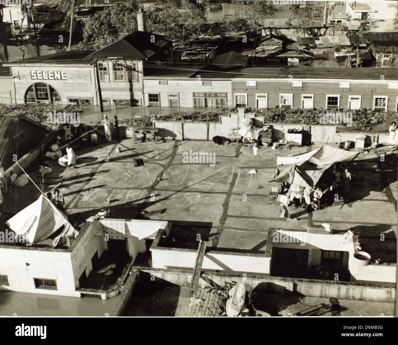 This photograph from the NHHS collection shows people stranded on ...