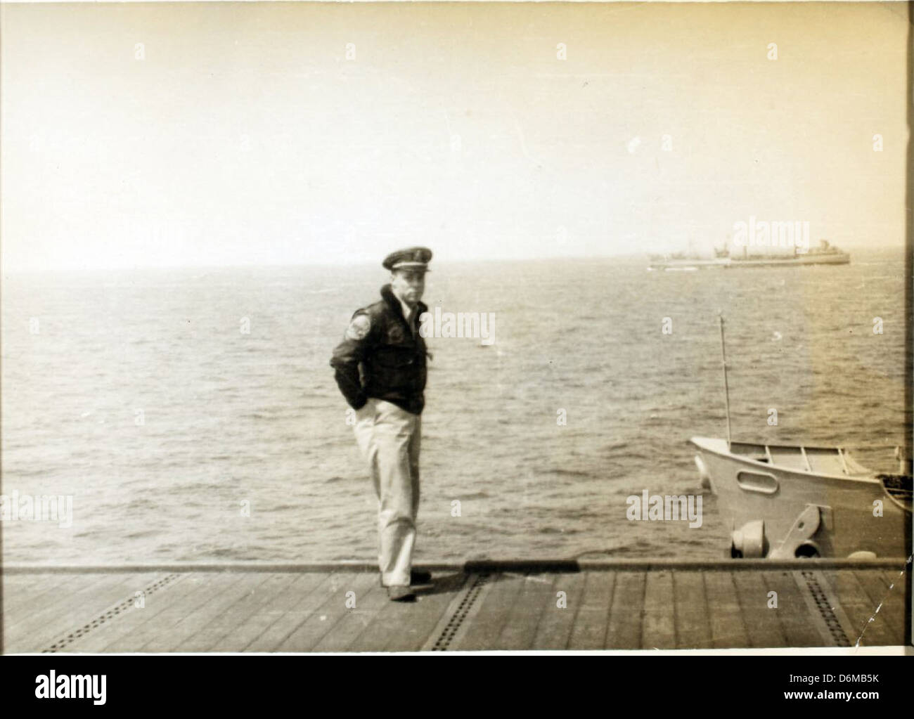 Lt. Samuels aboard USS Philippine Sea off Korea, April 1951 NHHS Photo ...