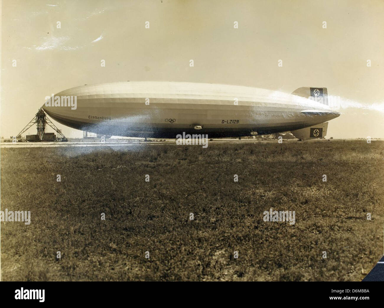 The Zeppelin Airship D Lz129 Hindenburg High Resolution Stock ...