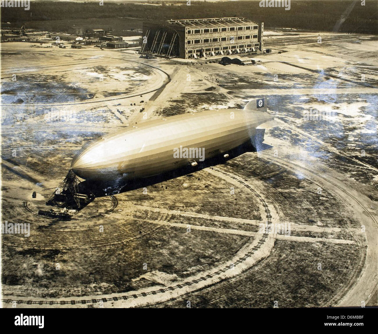 The Zeppelin LZ 129, also known as the Hindenburg, was housed in a ...