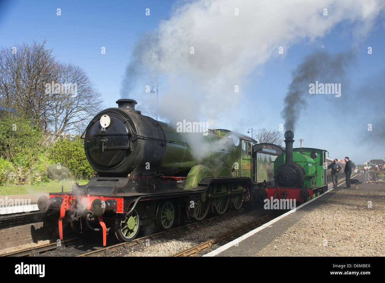 B12 Express and Wissington Tank Steam Locomotives at Sheringham Station ...