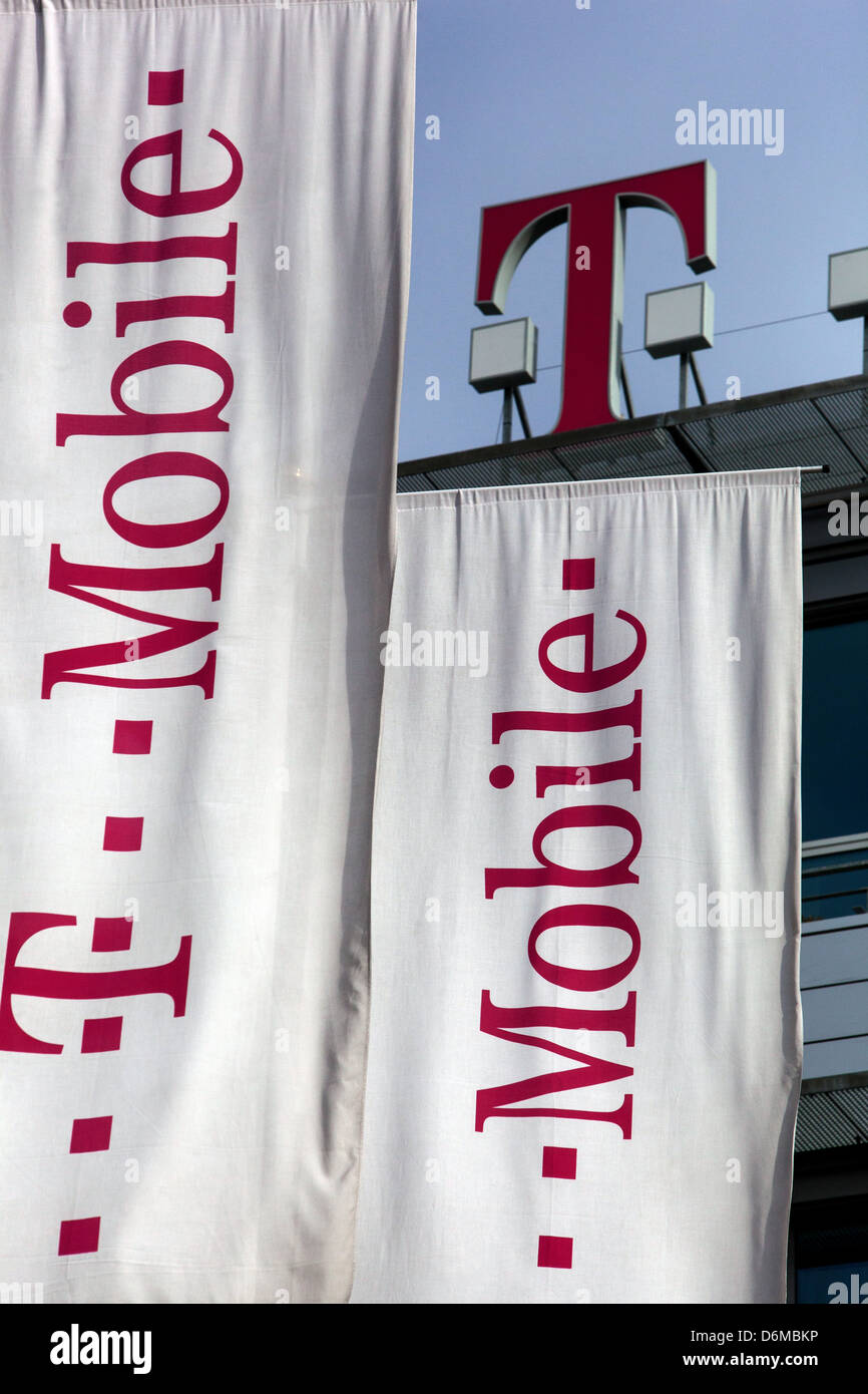 Company headquarters T Mobile, logo, Prague Czech Republic Stock Photo ...