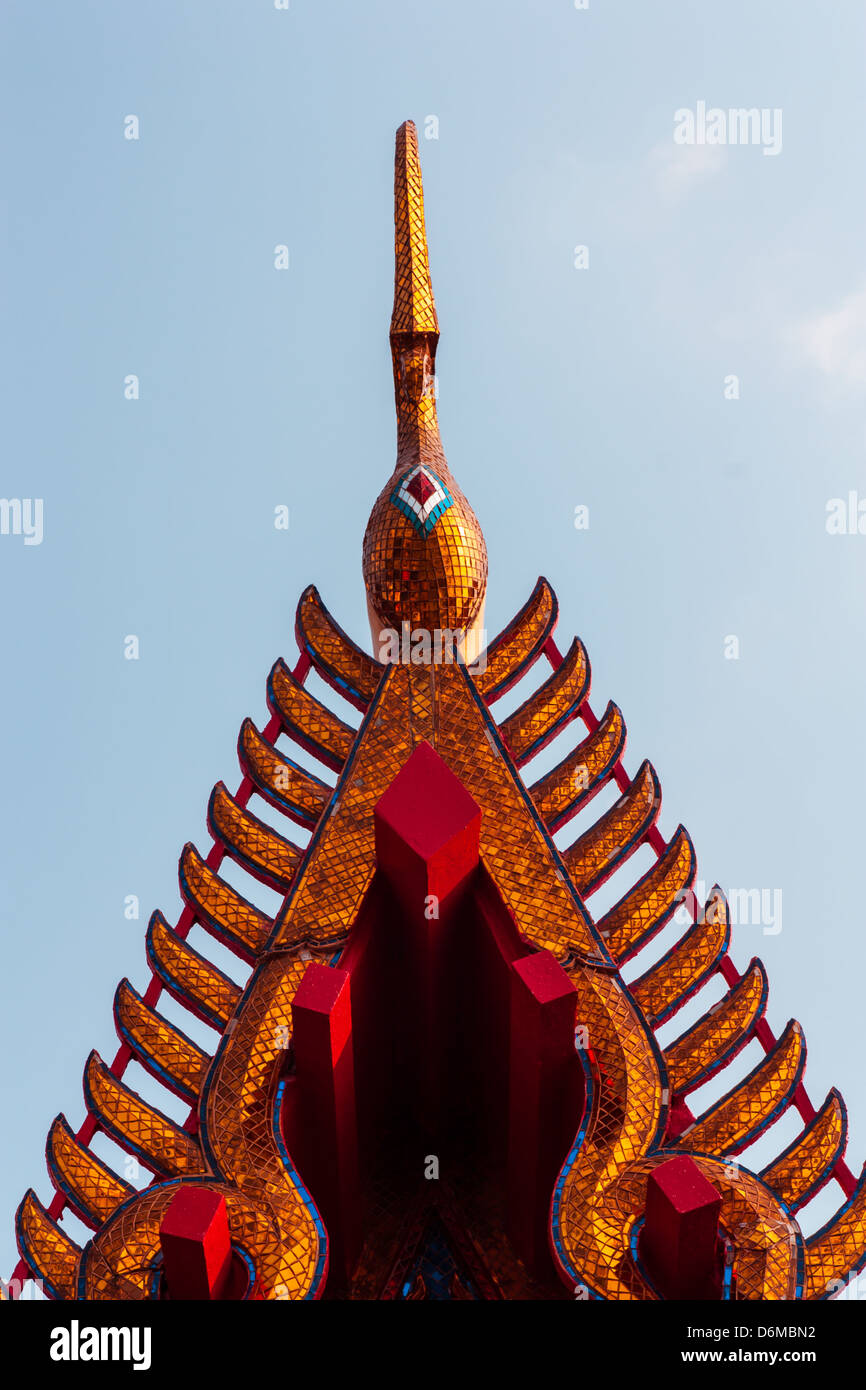 Thai gable at thai temple Stock Photo - Alamy