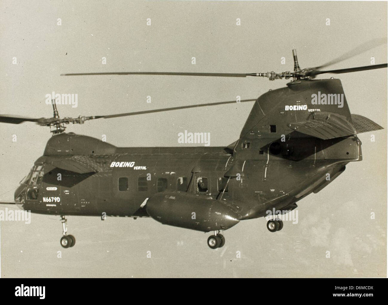 The Boeing Vertol BV-107/II-2, registered N6679D, was used for ...