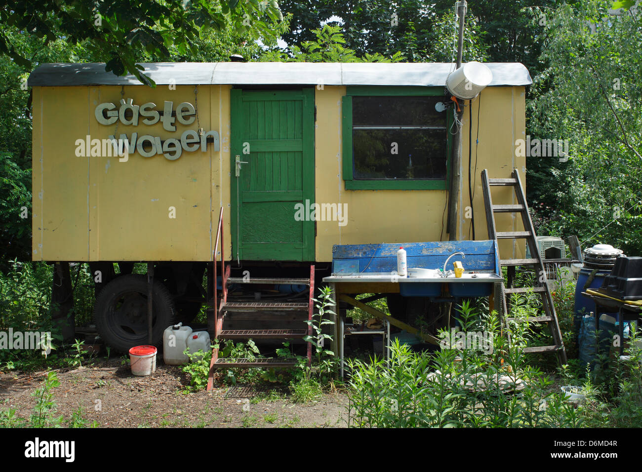 Berlin, Germany, trailer used as a caravan Stock Photo - Alamy