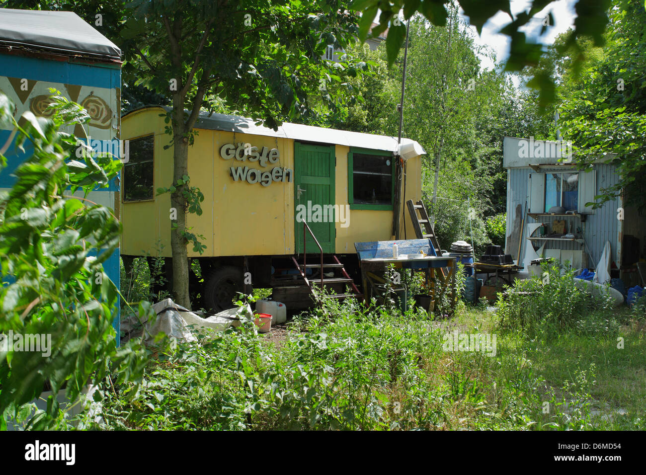 Berlin, Germany, trailer used as a caravan Stock Photo - Alamy