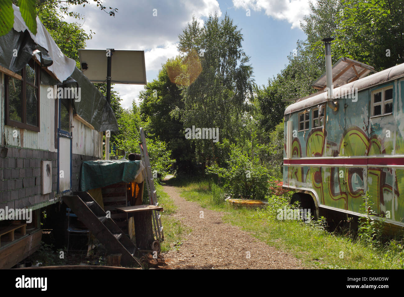 Berlin, Germany, trailer used as a caravan Stock Photo - Alamy