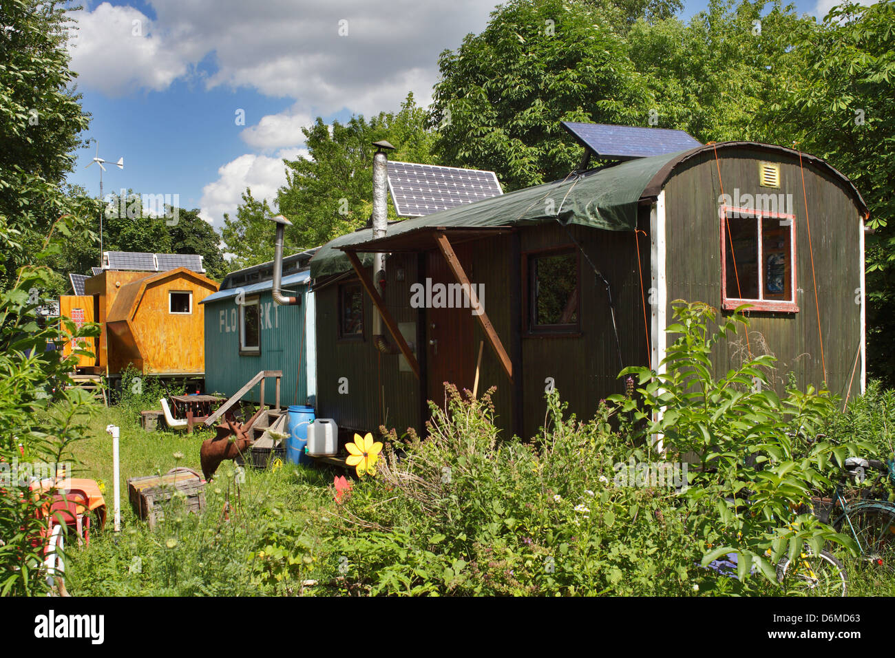 Berlin, Germany, trailer used as a caravan Stock Photo - Alamy