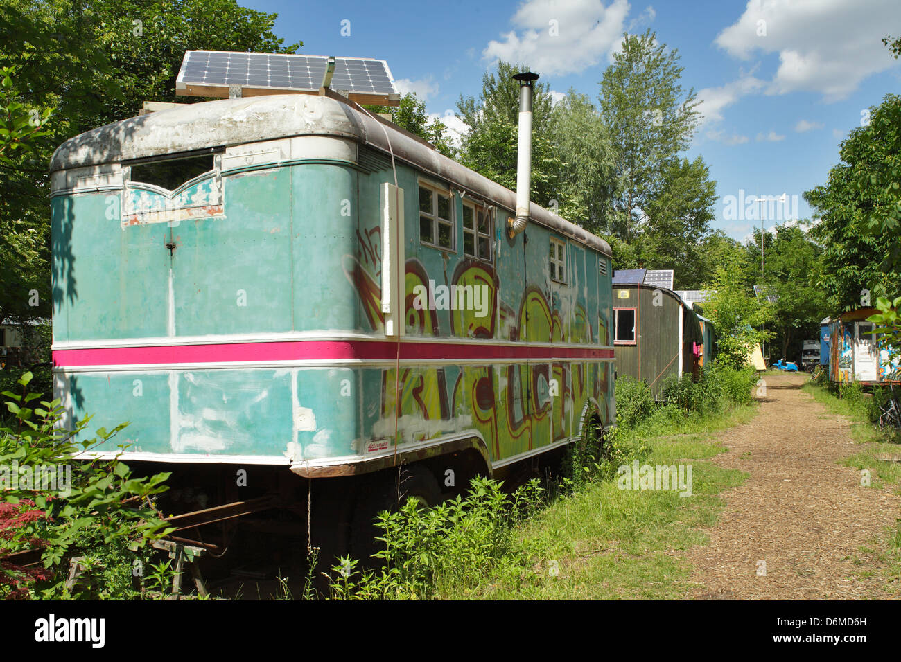 Berlin, Germany, trailer used as a caravan Stock Photo - Alamy