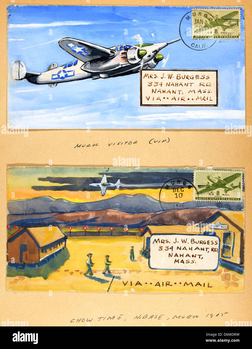 John W. Burgess, an aviation artist, created a watercolor painting that ...