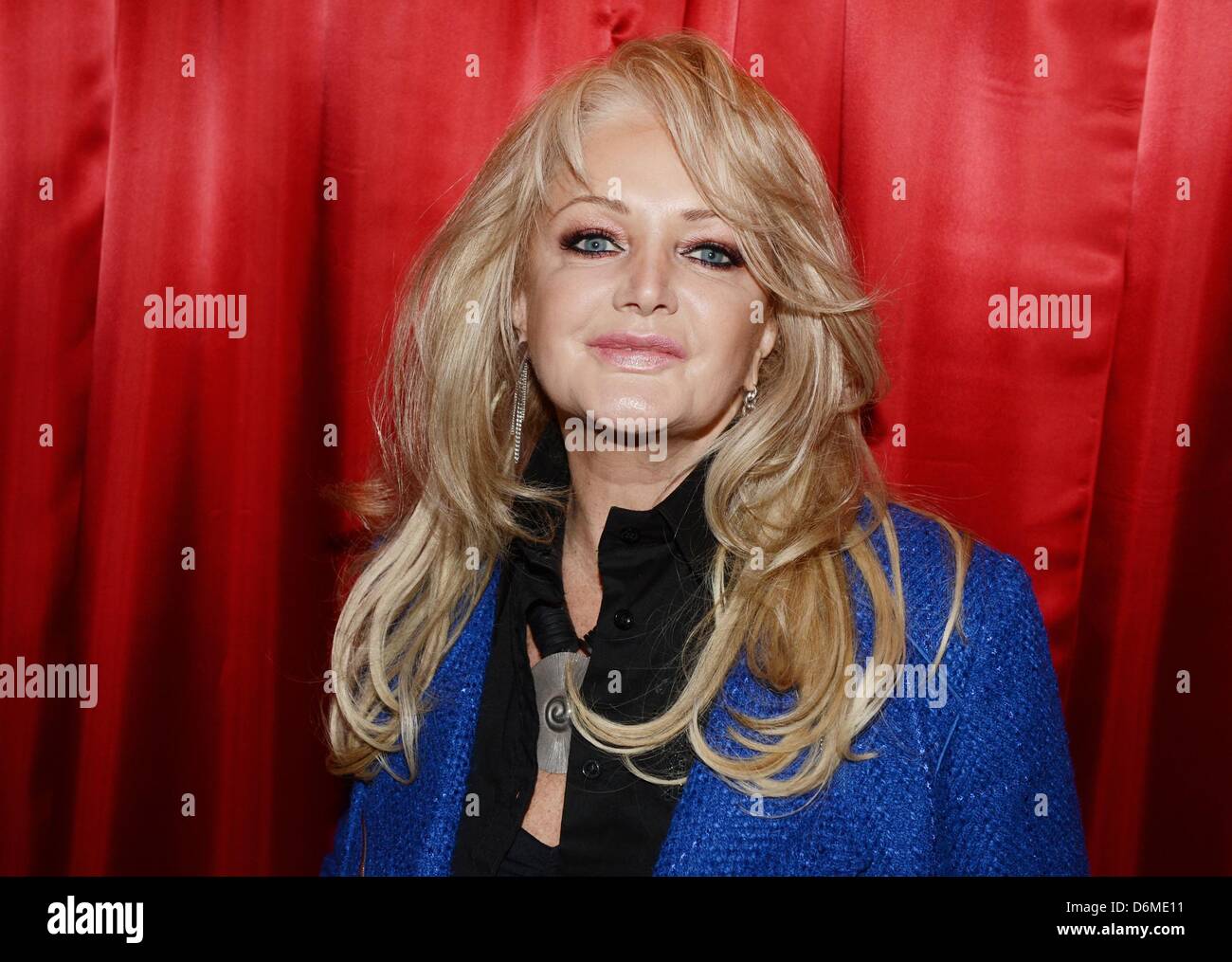 British singer Bonnie Tyler poses and smiles at the Madame Tussauds wax ...
