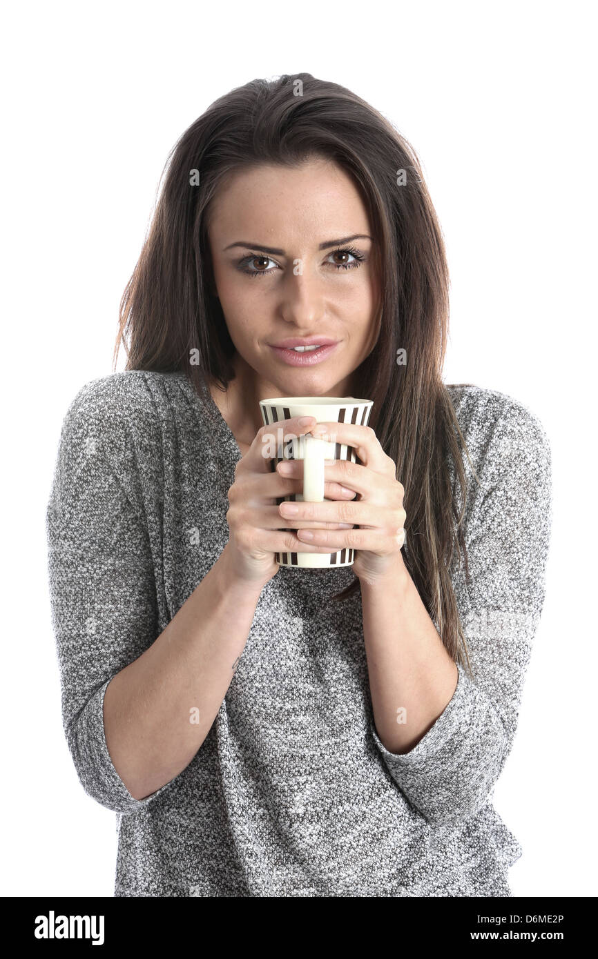Slim woman drinking tea hi-res stock photography and images - Alamy