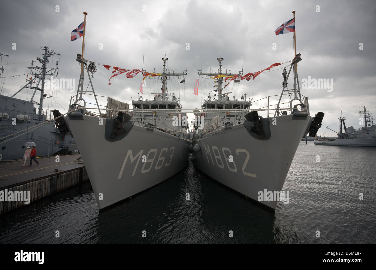 Kiel, Germany, the dutch minesweepers Vlaardingen-and-Zierikzee Stock ...