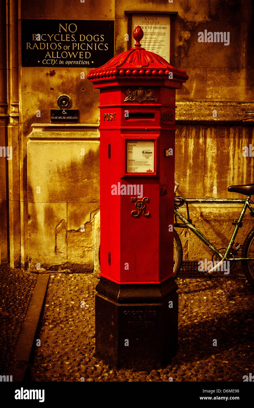 Grade II listed Penfold hexagonal letter box situated King's Parade ...