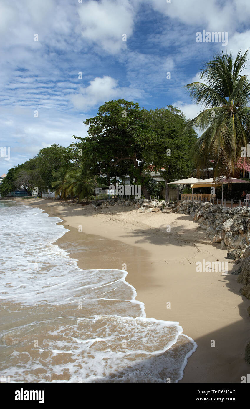 Speightstown, Barbados, overlooking a small bay and the port city of ...